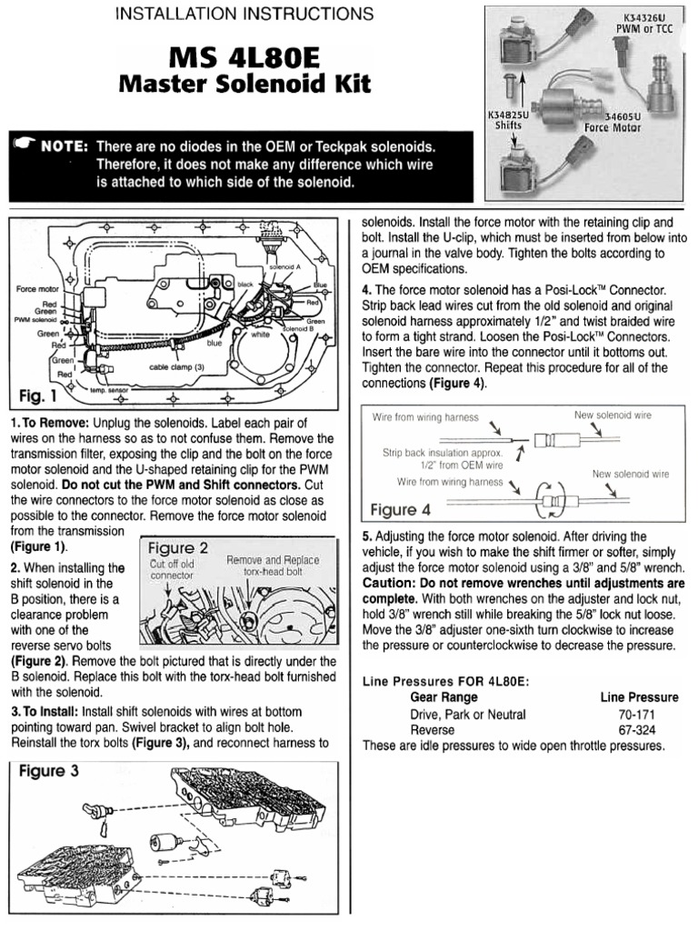 MS 4L80E Master Solenoid Kit | PDF | Transmission (Mechanics) | Wire