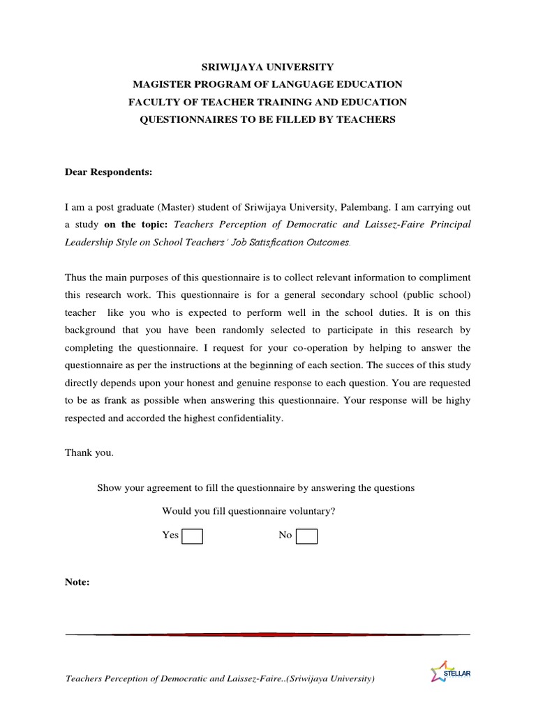 Leadership Style Questionnaire | PDF | Leadership | Questionnaire