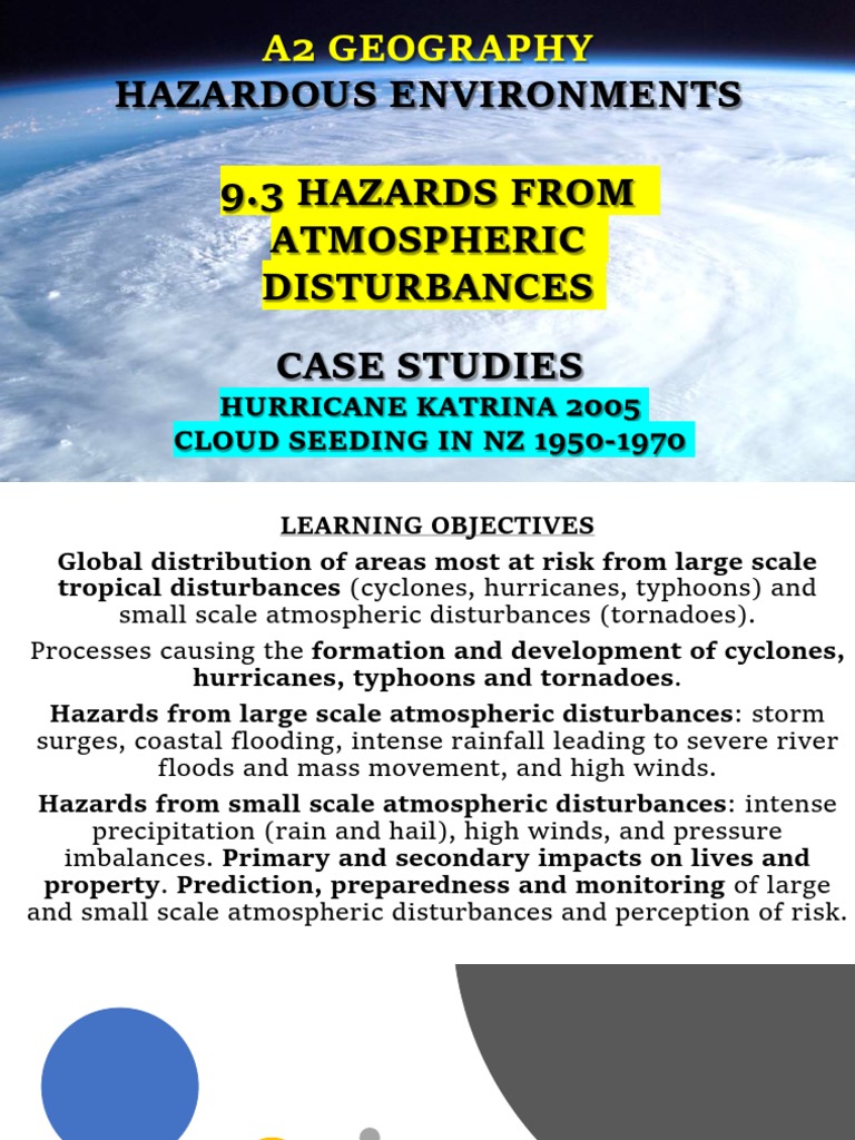 Hazardous Environments 9.3 Hazards From Atmospheric Disturbances | PDF ...
