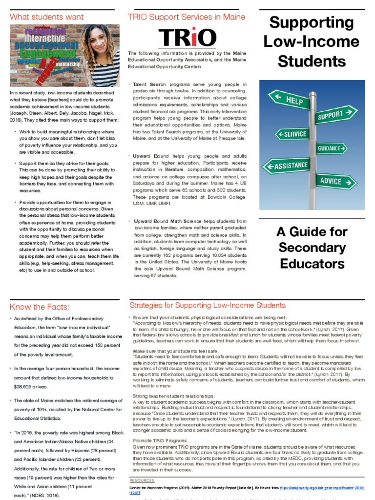 Supporting Low-Income Students 3 | Download Free PDF | Poverty ...