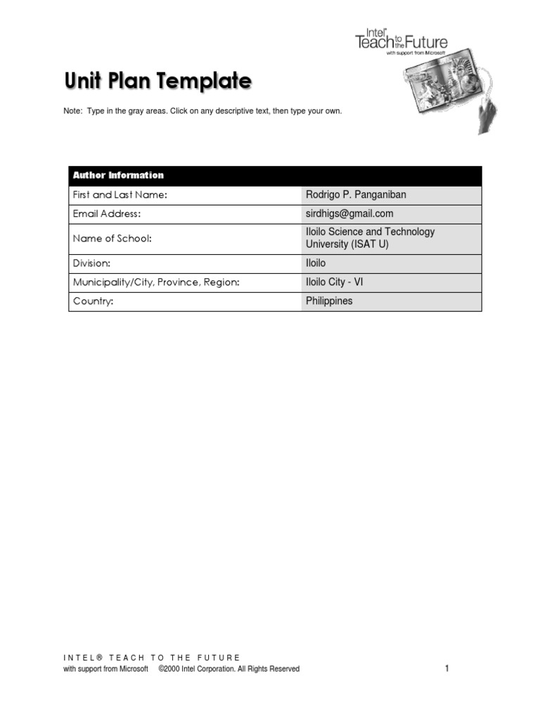 DIT Unit Plan | PDF | Prototype | Design