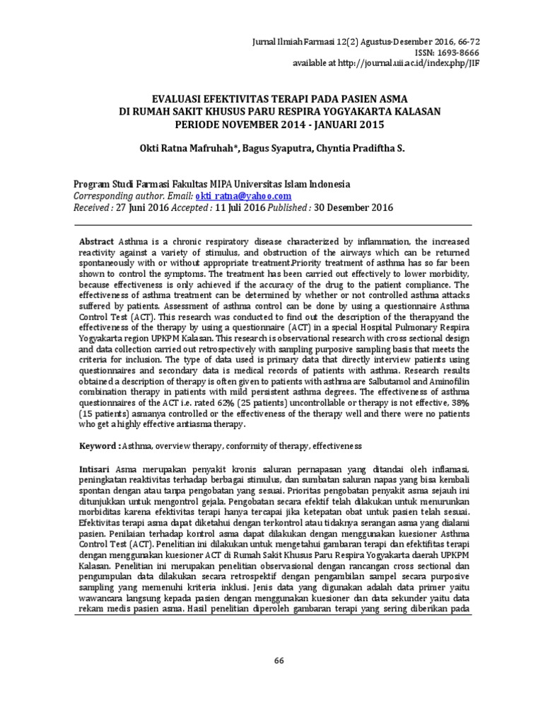Status Pasien | PDF | Asthma | Therapy