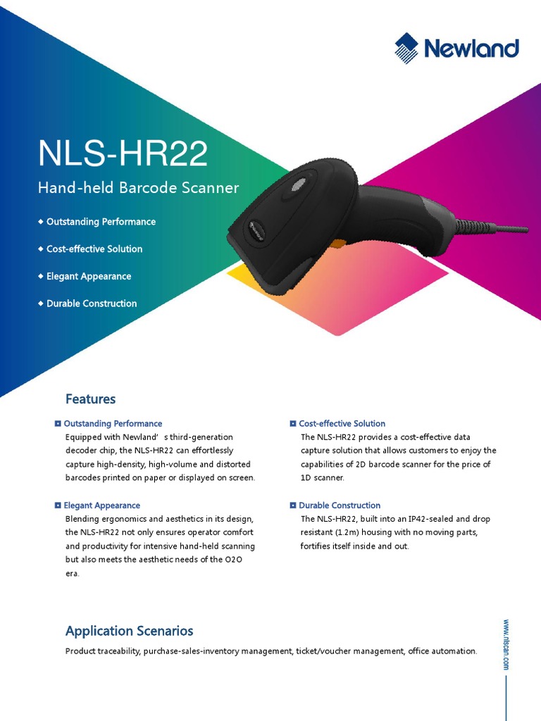 NLS-HR22 Datasheet en V1.1 | PDF | Barcode | Image Scanner