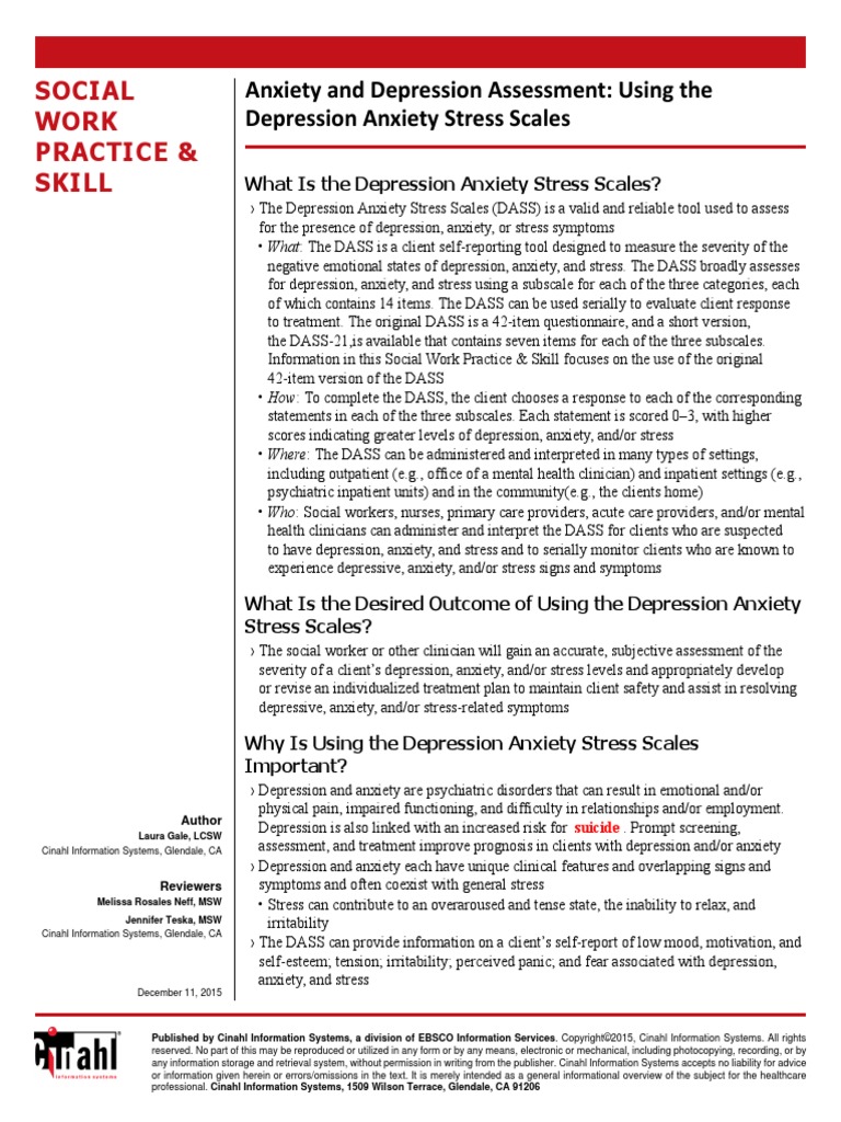 Anxiety and Depression Assessment SWPS PDF | PDF | Major Depressive ...