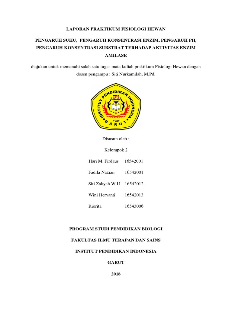 Laporan Praktikum Aktivitas Enzim | PDF