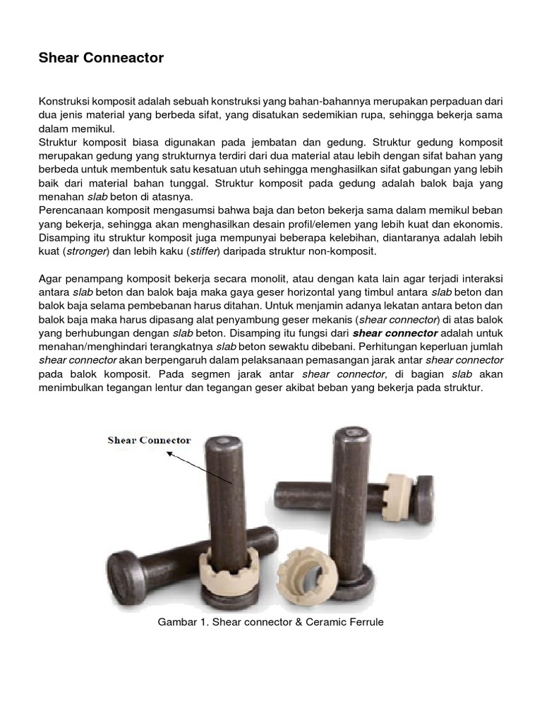 Pemasangan dan Fungsi Shear Connector | PDF