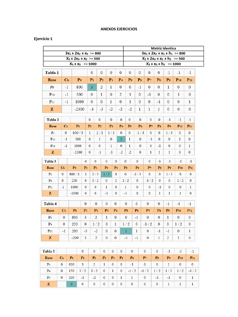 Solver Ejercicio 1 | PDF