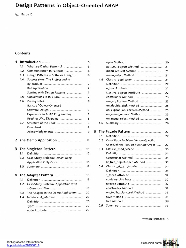 Design Patterns in Object Oriented Abap | PDF | Method (Computer Programming) | Object Oriented ...