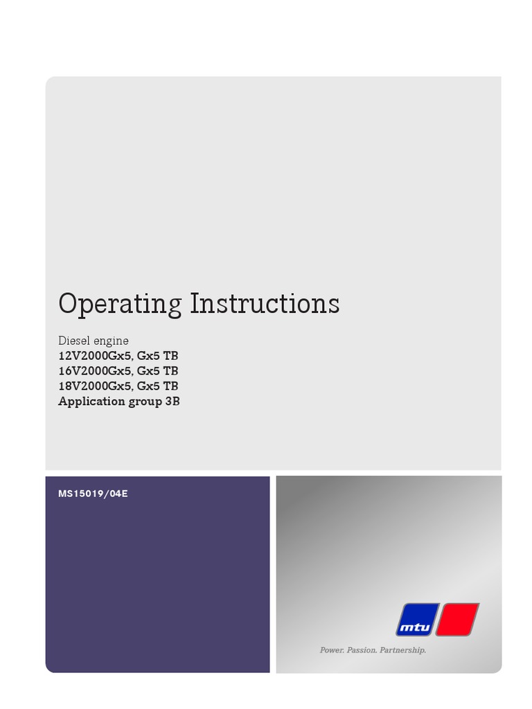 Mtu PDF | PDF | Fuel Injection | Switch