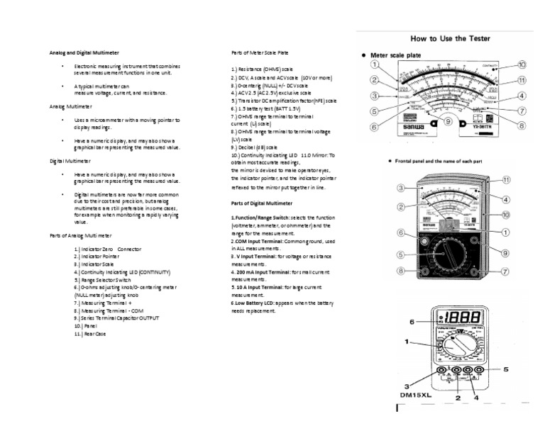 Analog vs Digital Multimeter Overview | PDF | Electrical Equipment ...