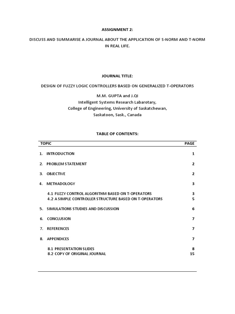 Assignment 2 Pdf Fuzzy Logic Algorithms 3406