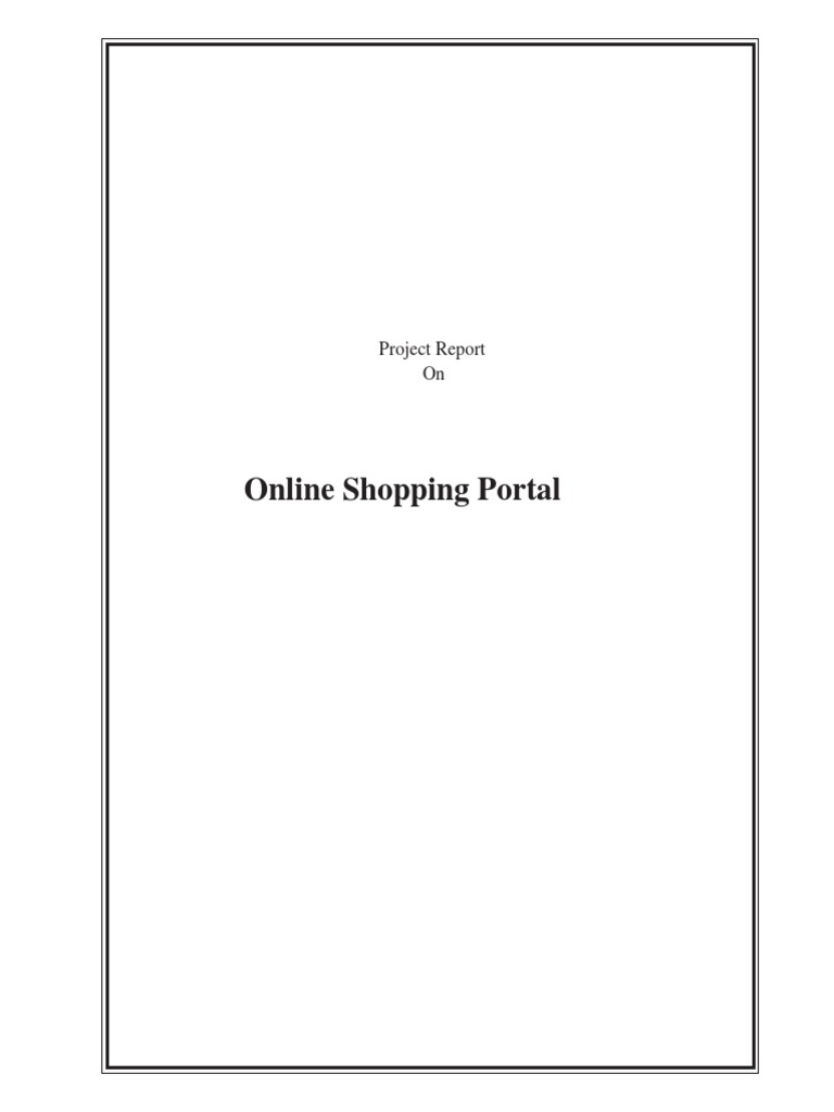 Online Shopping Portal Project Report PDF | PDF | Html Element | Html