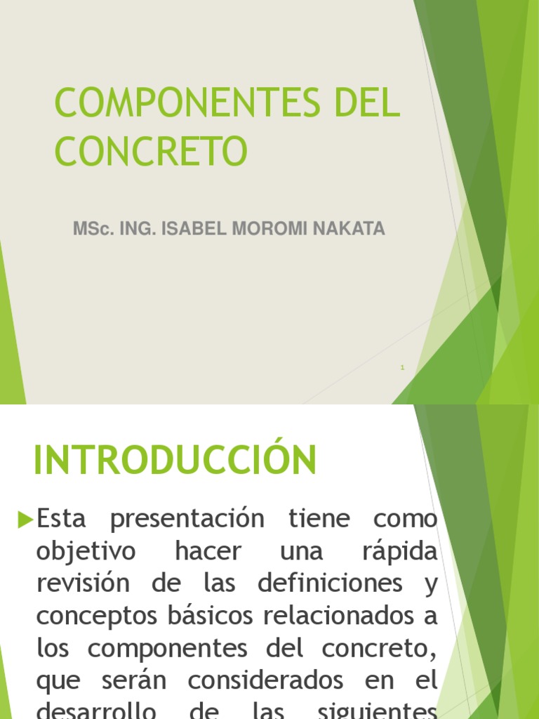 Componentes Del Concreto | Descargar gratis PDF | Hormigón | Cemento