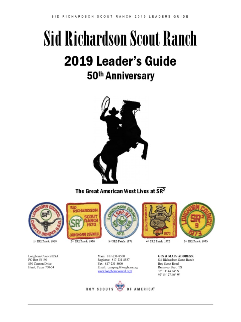 Sid Richardson Scout Ranch Leader's Guide | PDF | Boy Scouts Of America ...