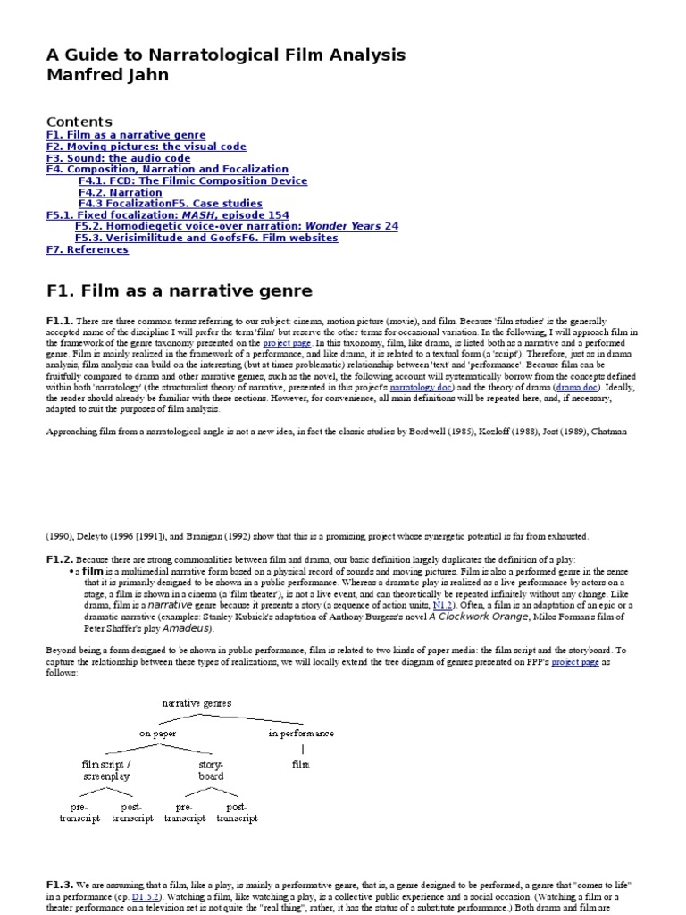 A Guide To Narratological Film Análisis - Manfred Jahn | PDF ...