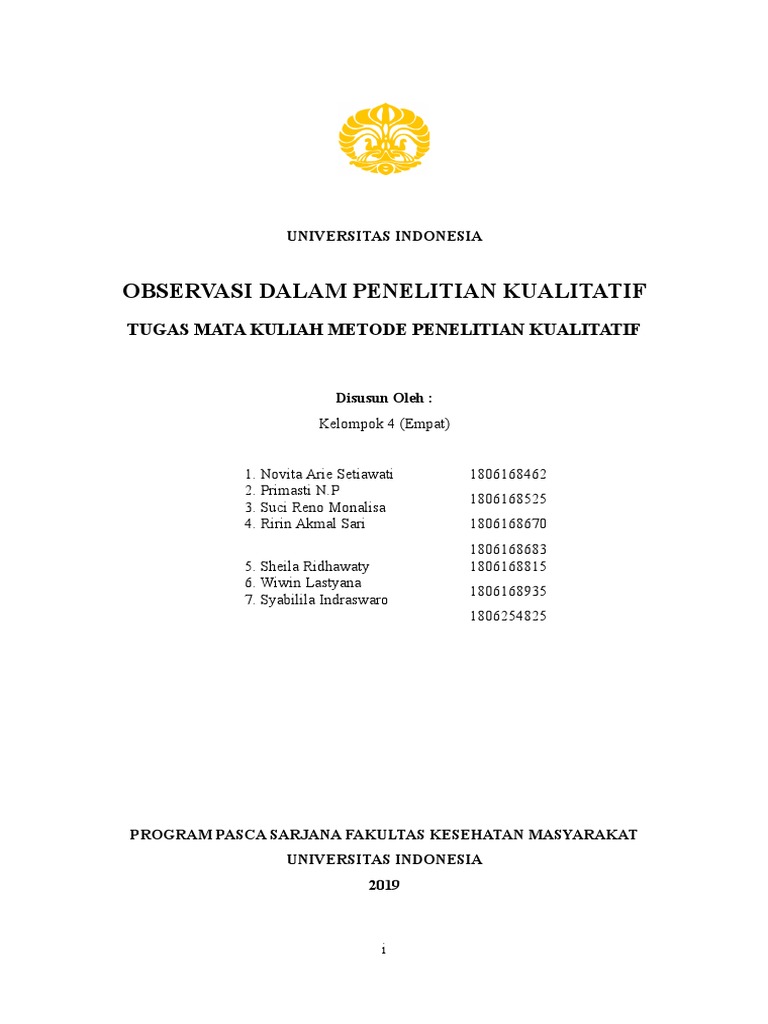 Makalah Kel4 Observasi | PDF