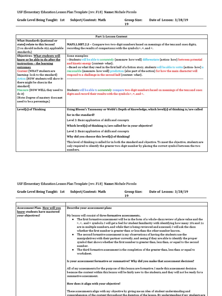 CT Observation 2 Math - l3 | PDF | Educational Assessment | Lesson Plan