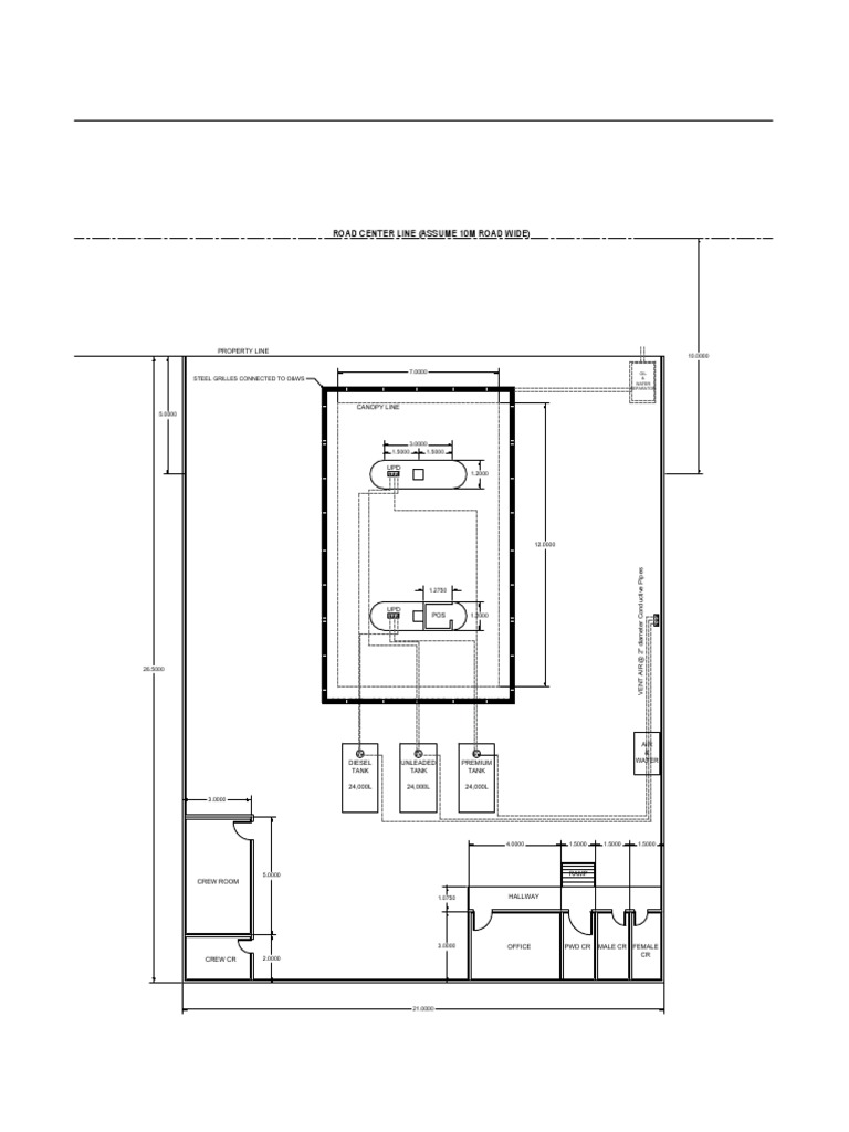 Gasoline Station-Floor Plan | PDF | Filling Station | Gasoline