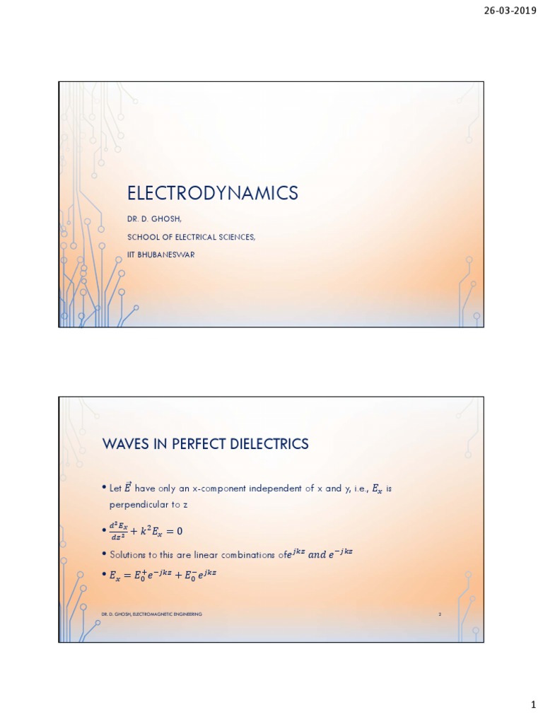 Electrodynamics 2 PDF | PDF | Polarization (Waves) | Waves