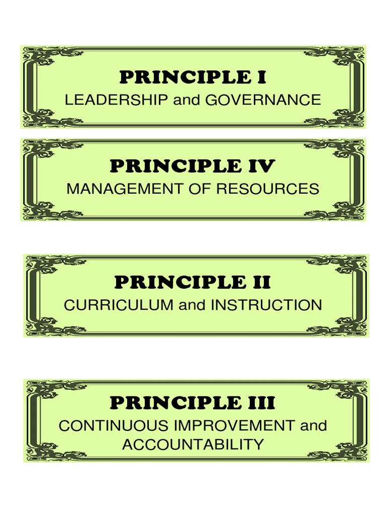 Principle I: Leadership and Governance | PDF