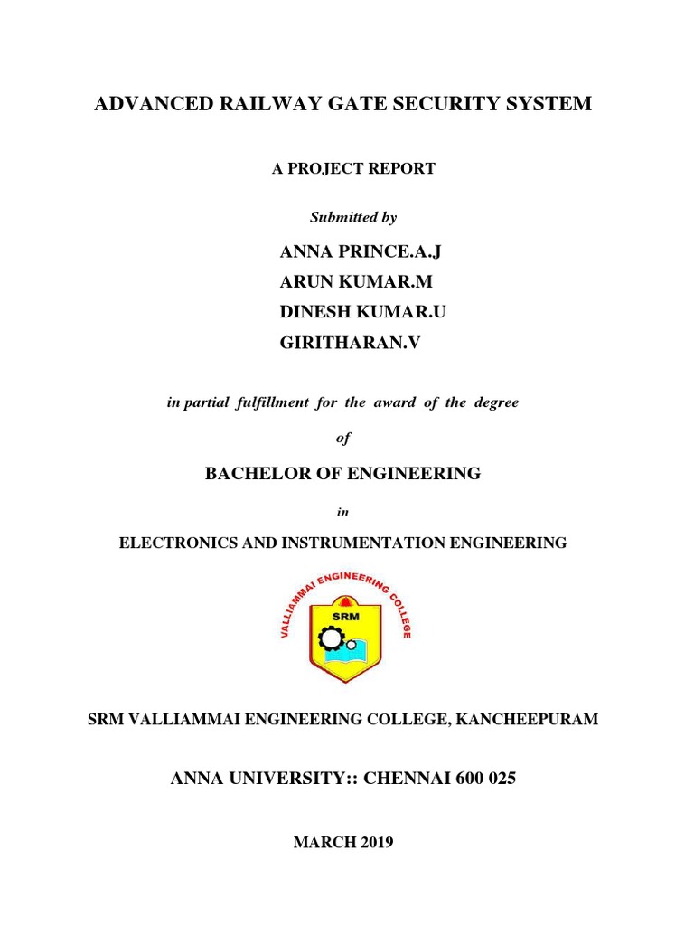 Advanced Railway Gate Security System | PDF