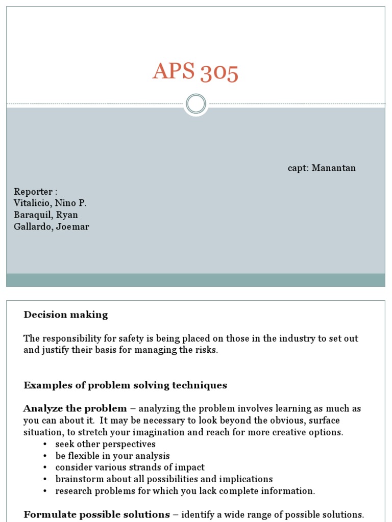 APS 305 Part 2 | PDF | Personal Development | Ships