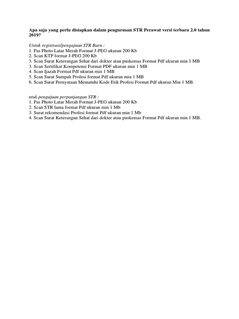 STR Perawat Versi Terbaru 2 | PDF