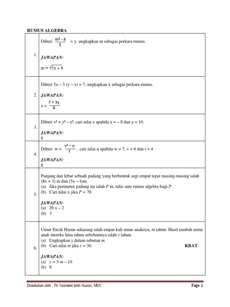 Ulangkaji Math f3 | PDF