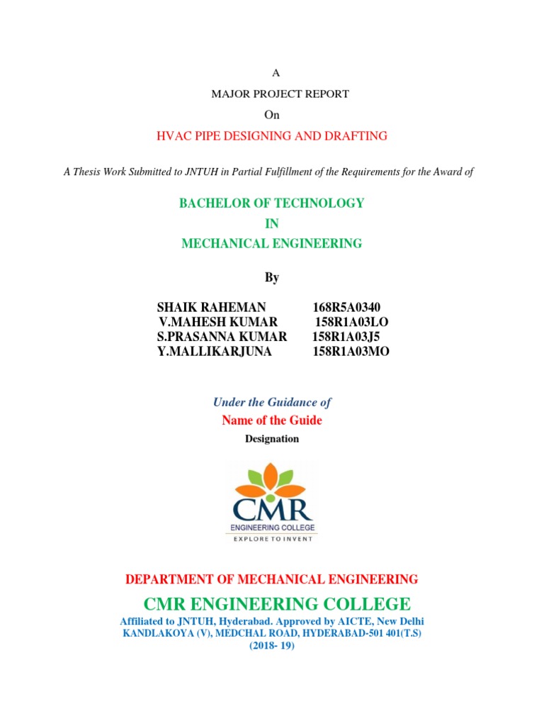 HVAC Project Report 2.0 | PDF | Hvac | Ventilation (Architecture)