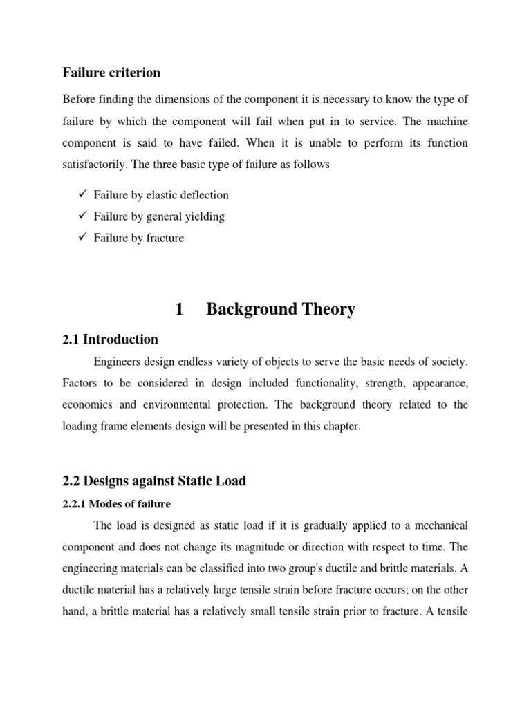 Failure Criteria for Mechanical Components | PDF | Deformation ...