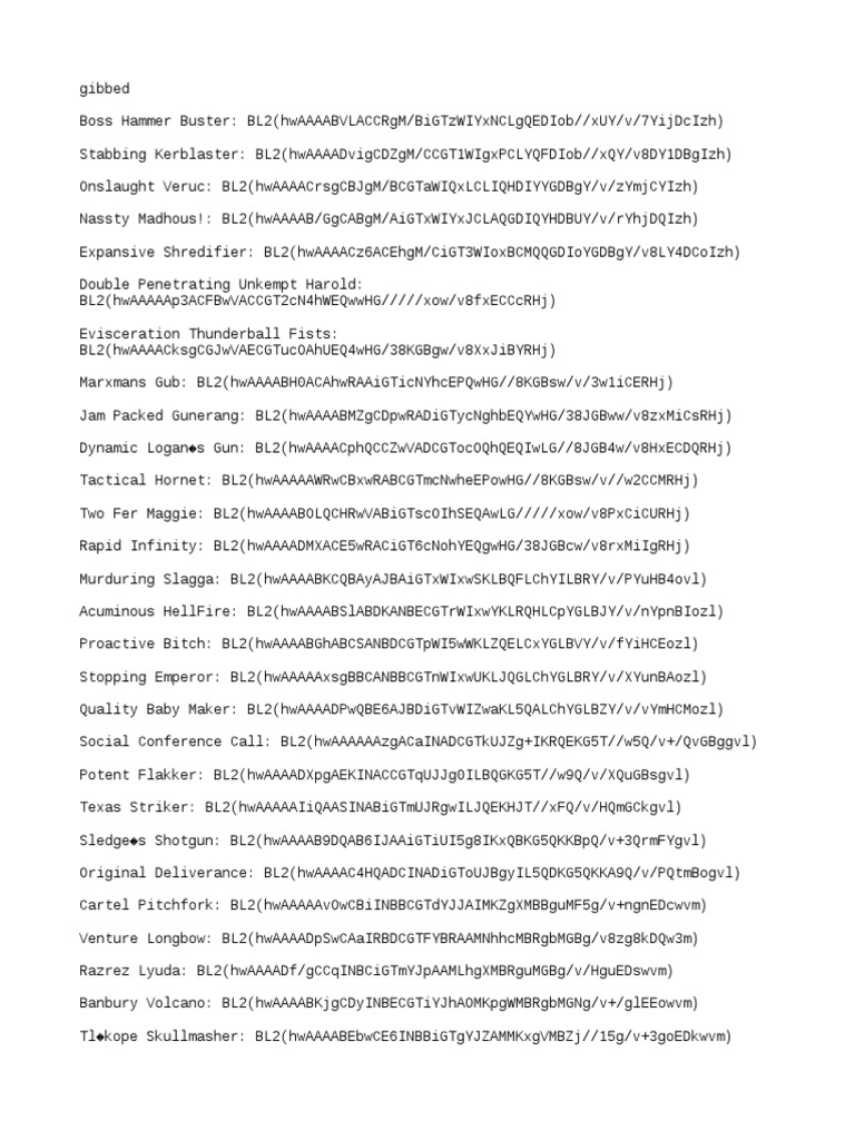 Borderlands 2 Gibbed Codes | PDF | Leisure | Sports