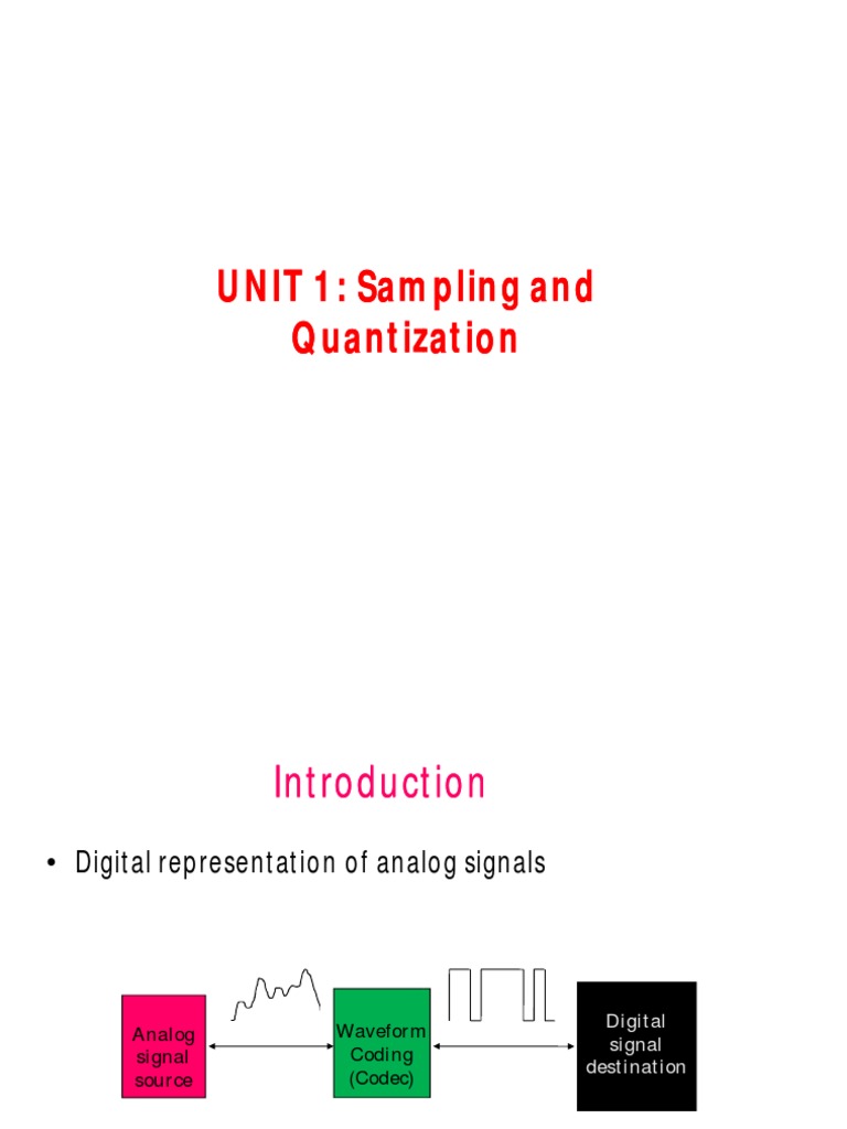 Digital Sampling and Quantization Overview | PDF | Sampling (Signal ...