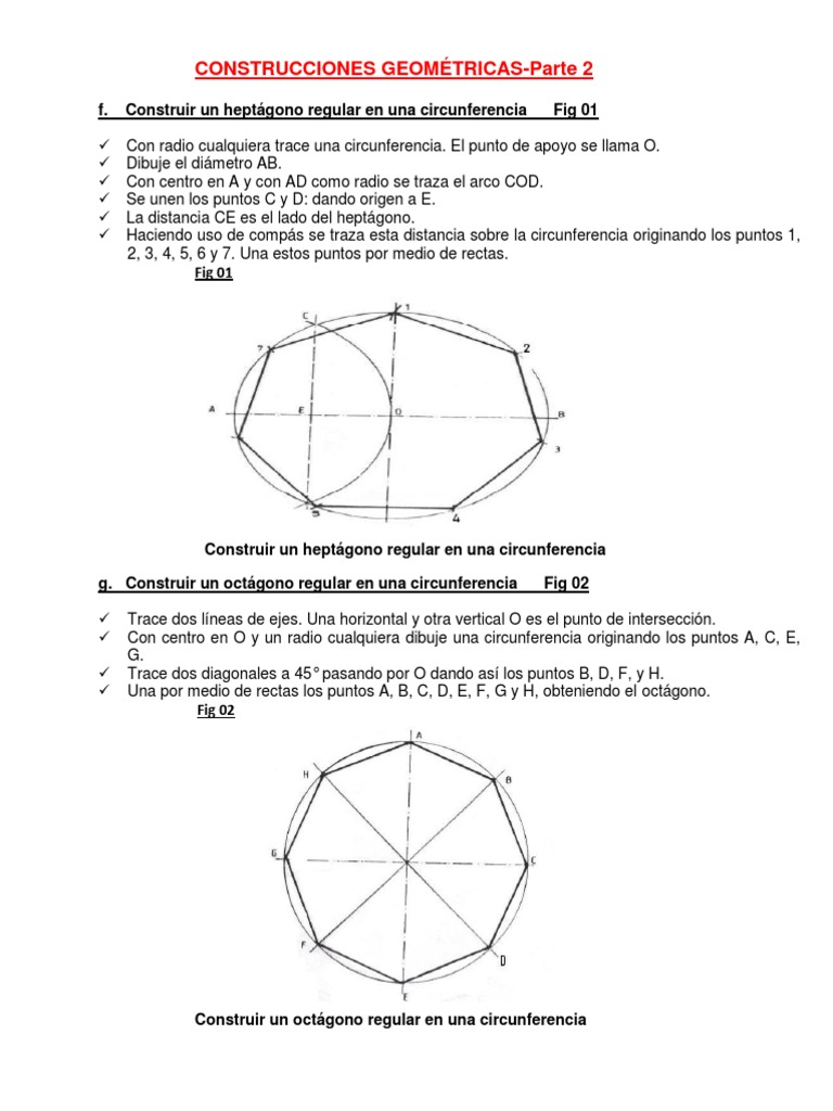 CONSTRUCCIONES GEOMETRICAS BÁSICAS-Parte 2 PDF | PDF | Circulo | Triángulo