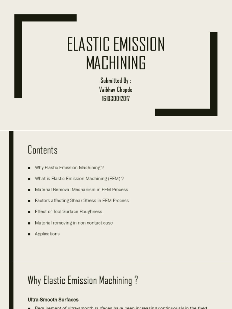Elastic Emission Machining | PDF | Machining | Abrasive