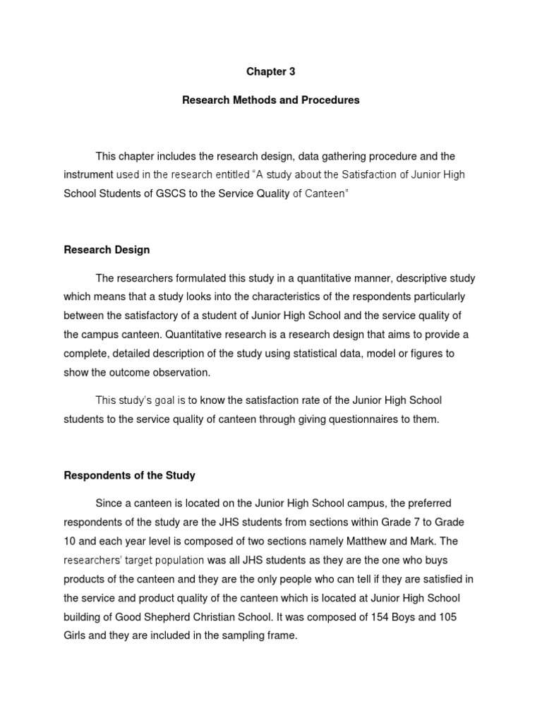 Research Methods and Procedures | PDF | Sampling (Statistics ...