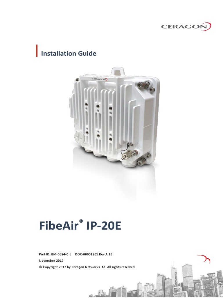 Ceragon FibeAir IP-20E Installation Guide Rev A.13 PDF | PDF | Coaxial ...