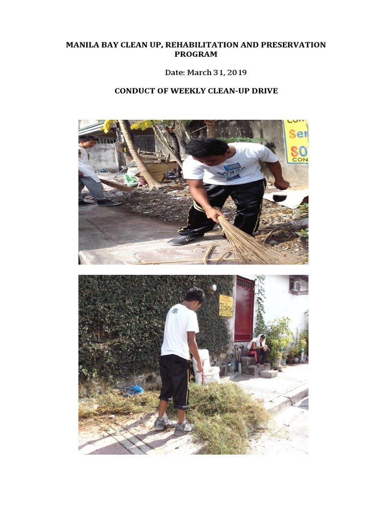 Manila Bay Weekly Clean-Up Drive | PDF | Science & Mathematics