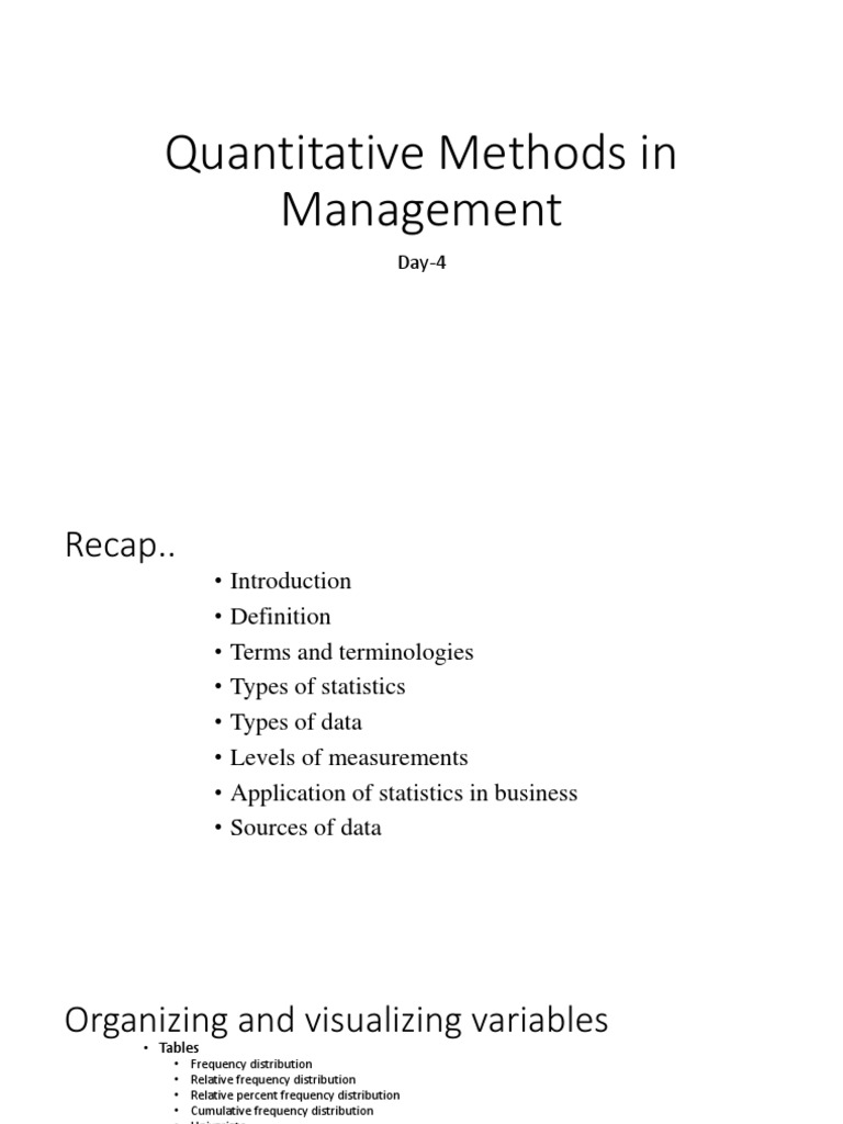 Quantitative Methods in Management | PDF | Standard Score | Correlation ...