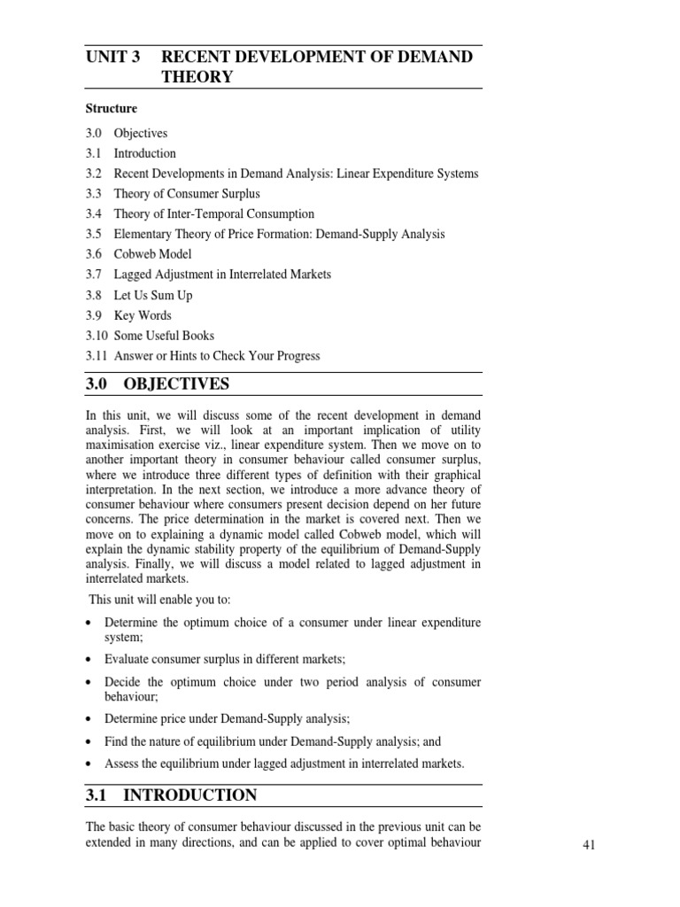 Block 1 MEC 001 Unit 1 | PDF | Supply And Demand | Economic Equilibrium