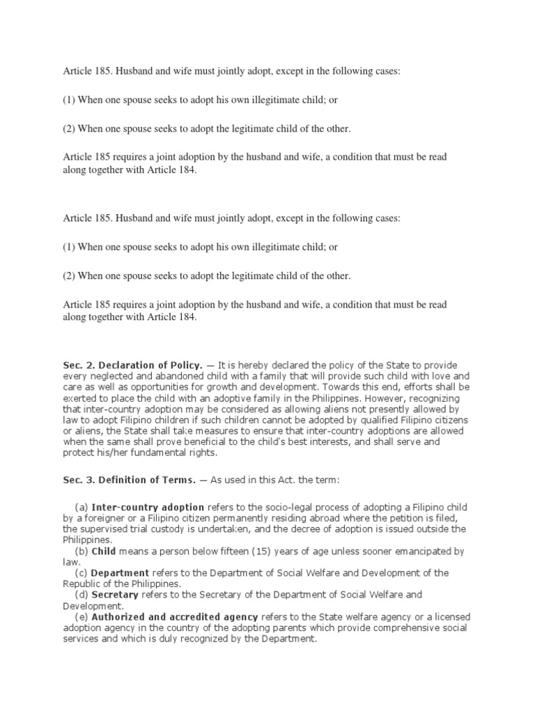 Sec. 2. Declaration of Policy. - It Is Hereby Declared The Policy of ...
