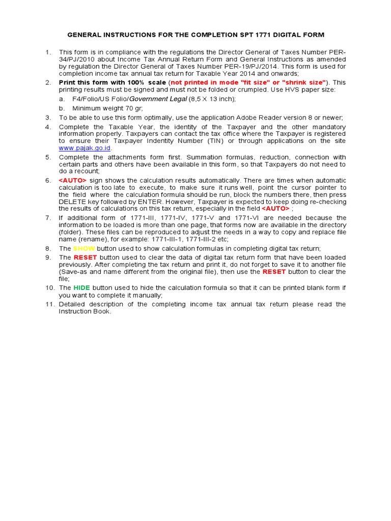 Complete SPT 1771 Digital Form | PDF | Income Tax | Expense