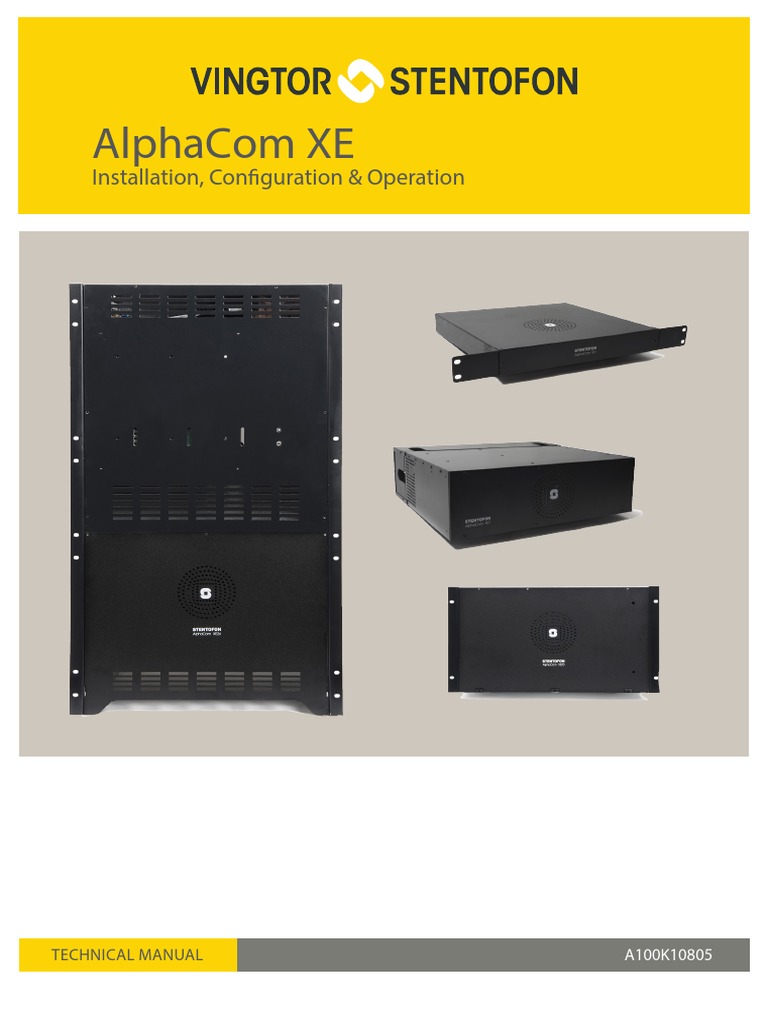 A100K10805 AlphaCom XE Installation Configuration PDF | PDF | Session ...