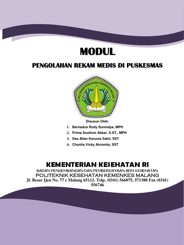 Modul Pengolahan Rekam Medis Puskesmas | PDF | Pengembangan Diri ...