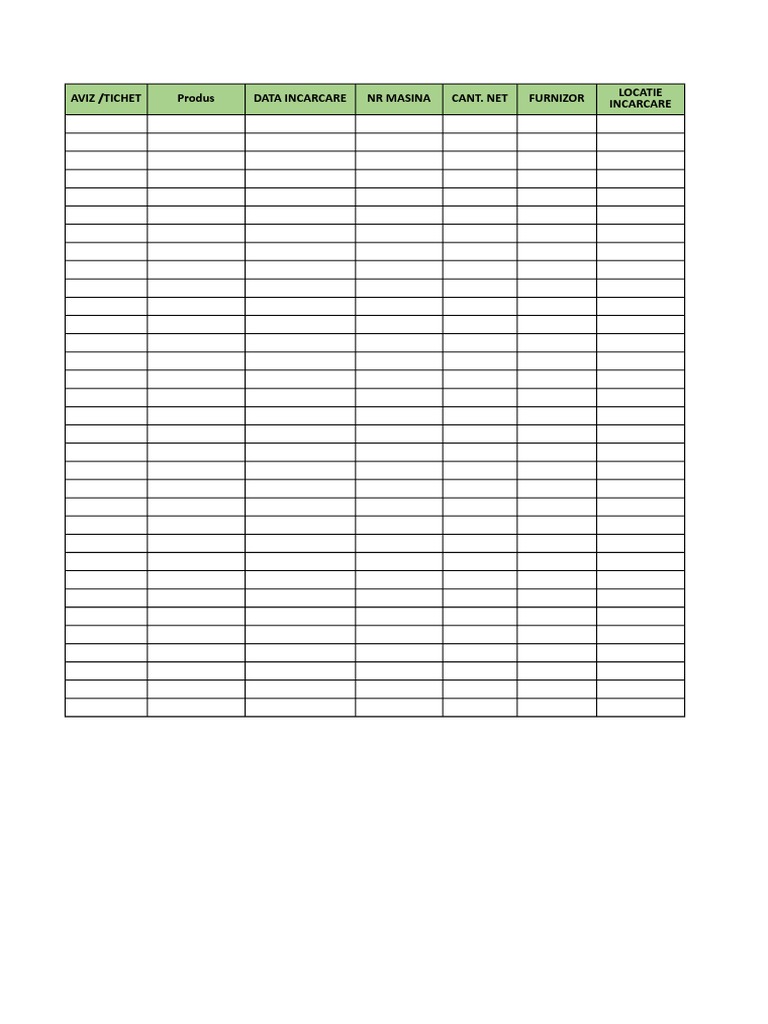 Exemplu Borderou Cereale | PDF