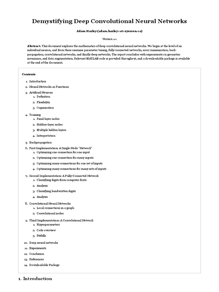 Demystifying Deep Convolutional Neural Networks - Adam Harley (2014 ...