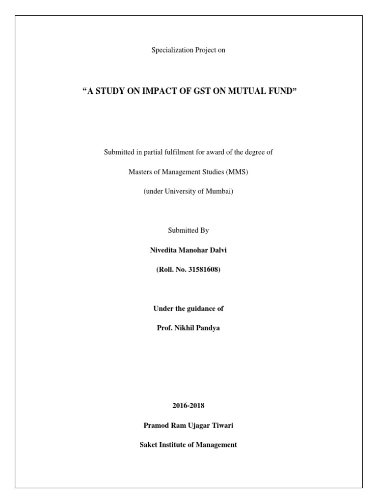 Front Pages of Project | PDF | Academic Degree | Educational Assessment ...