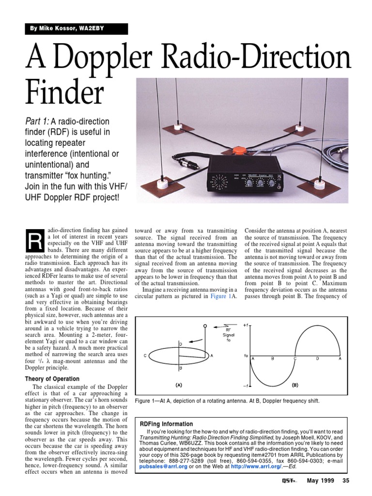 VHF/UHF Doppler Radio-Direction Finding Guide | PDF | Antenna (Radio ...