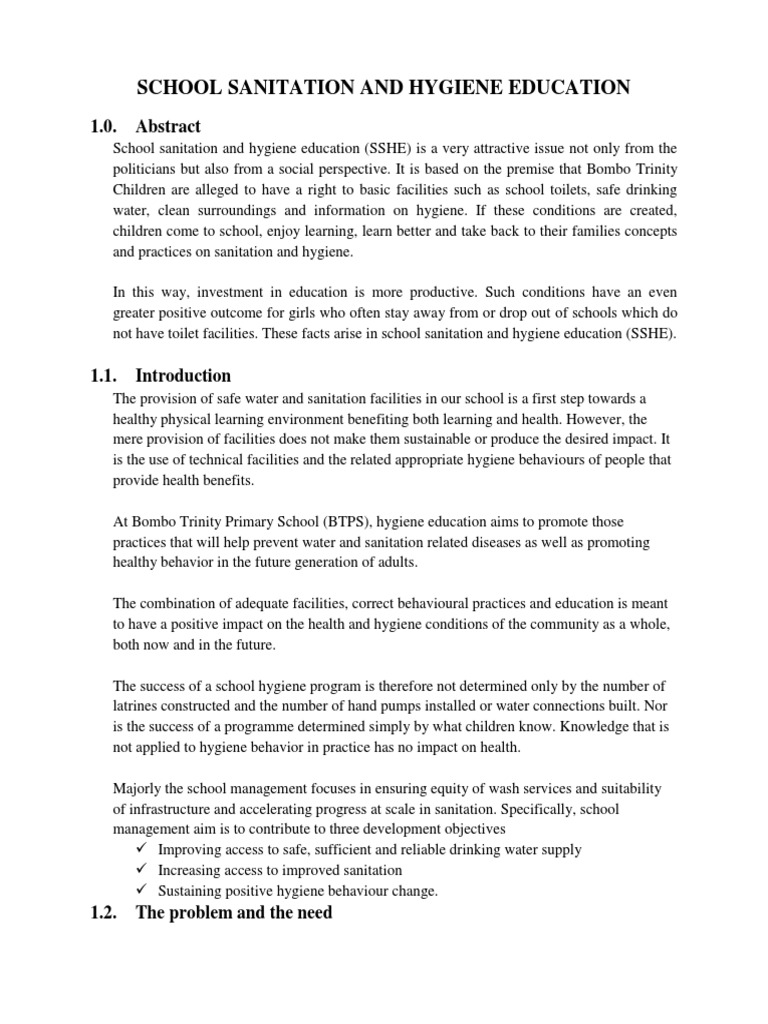Bombo Trinity School Sanitation and Hygiene Education | PDF ...