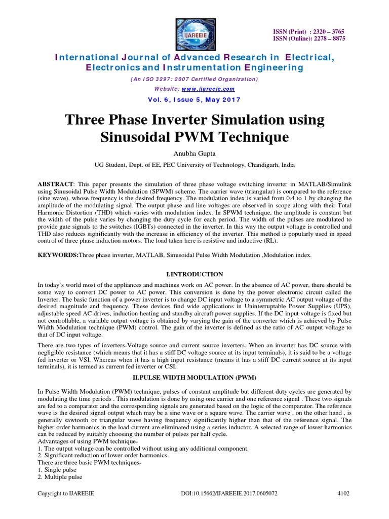 Three Phase Inverter | PDF | Power Inverter | Force