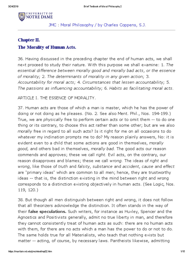 The Essence of Morality: Distinguishing Between Morally Good and Bad ...